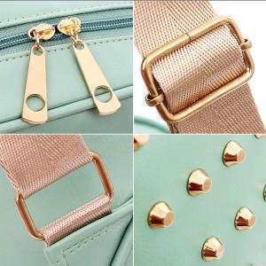 Mint Green Fresh Rivet School Backpack on Luulla