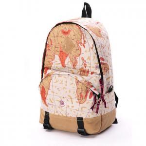 Creative Newspapers And World Map Canvas Backpack on Luulla
