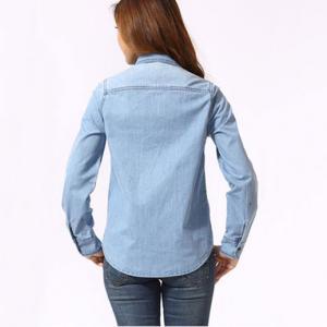 Unique Embroidered Long-sleeved Denim Shirt on Luulla