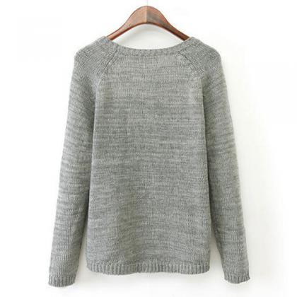 Irregular Cut Knit Cardigan Sweater on Luulla
