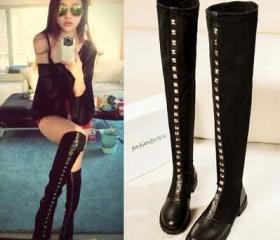 Rivet High Leather Boots on Luulla