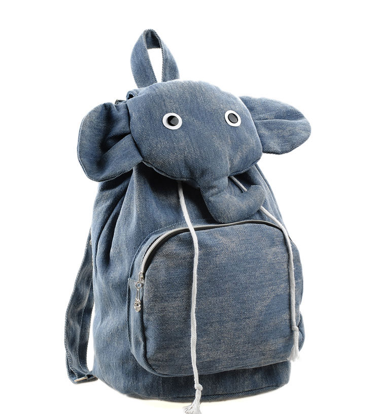 Cartoon Elephant Cute Canvas Fashion Backpack on Luulla