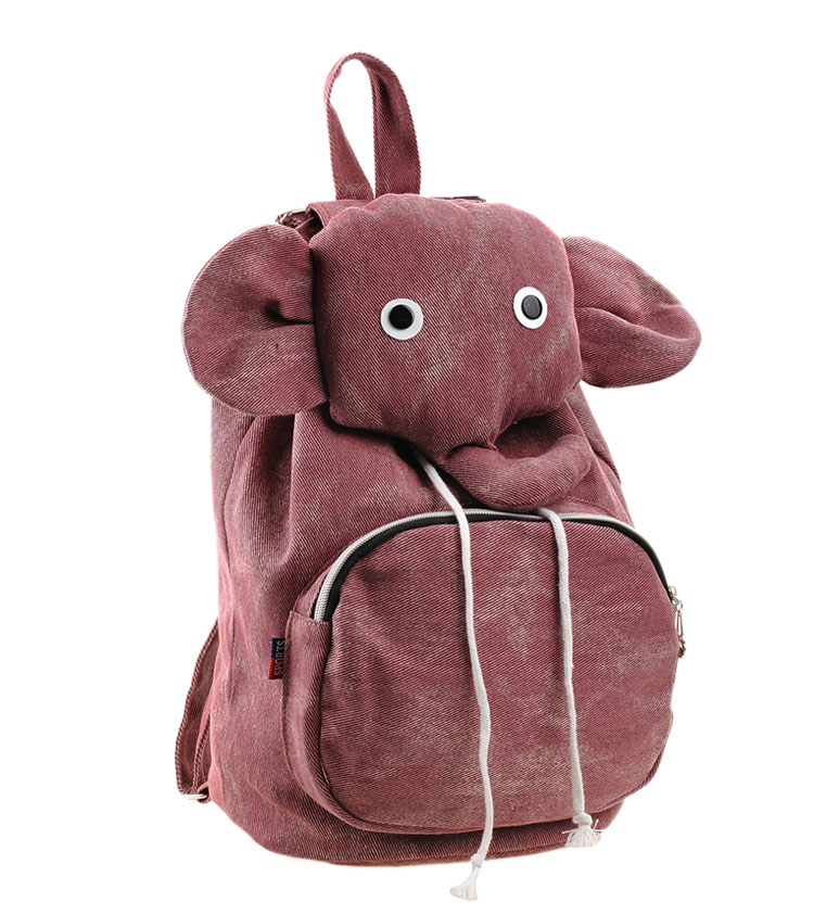 Cartoon Elephant Cute Canvas Fashion Backpack on Luulla