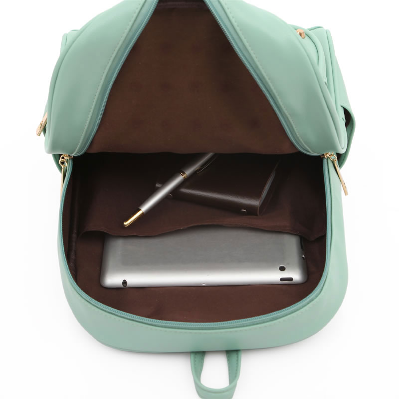 Mint Green Fresh Rivet School Backpack on Luulla