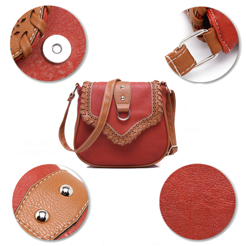 Mixed Color Shoulder Bag Ladies Saddle Messenger Bag on Luulla