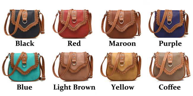 Mixed Color Shoulder Bag Ladies Saddle Messenger Bag on Luulla